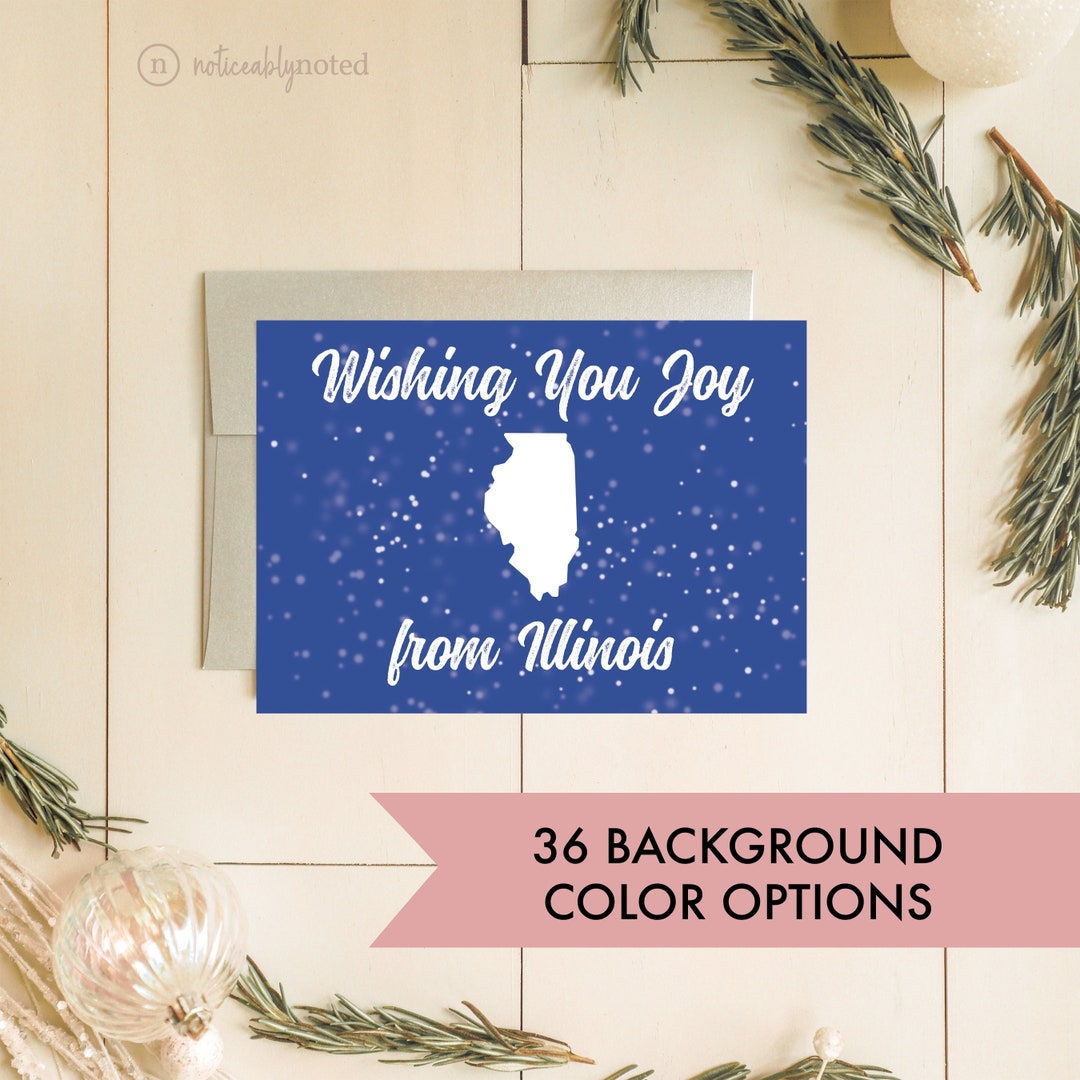 Illinois Christmas Cards, Illinois Holiday Cards, State Christmas Card ...
