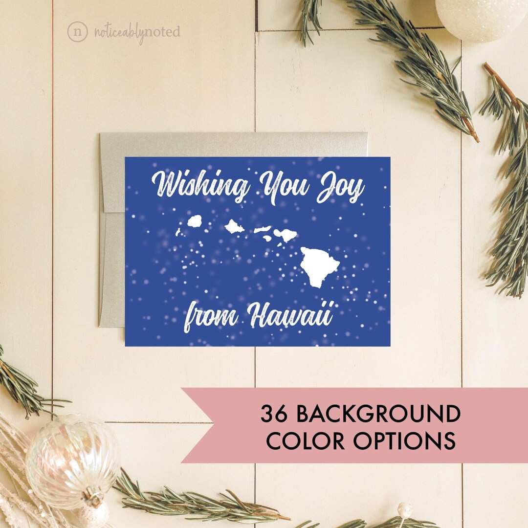 Hawaii Christmas Cards, Hawaii Holiday Cards, State Christmas Card Set ...