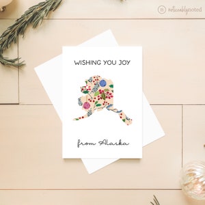 Alaska Christmas Card, Alaska Holiday Cards, State Christmas Card Set ...