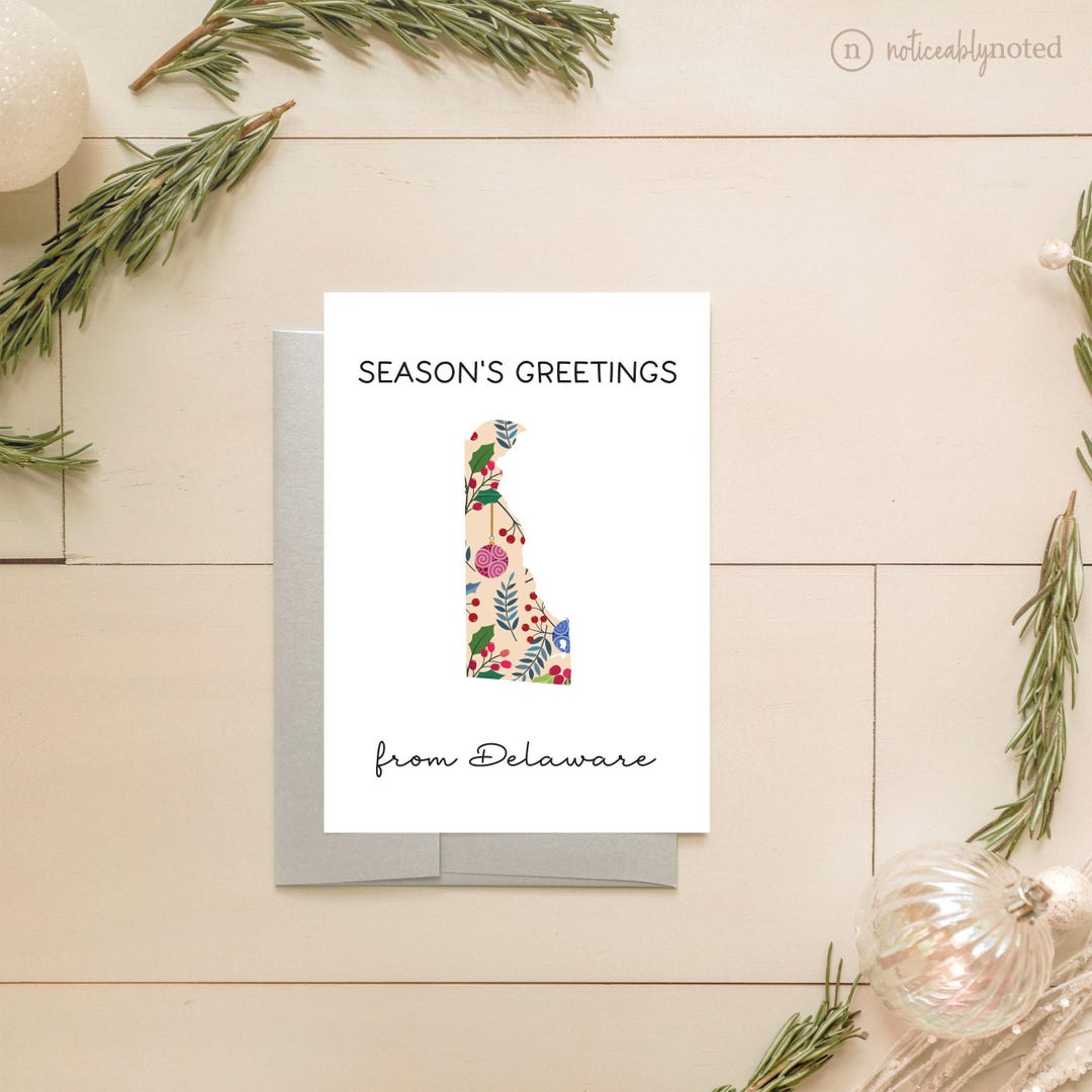 Delaware Christmas Card, Delaware Holiday Cards, State Christmas Card ...