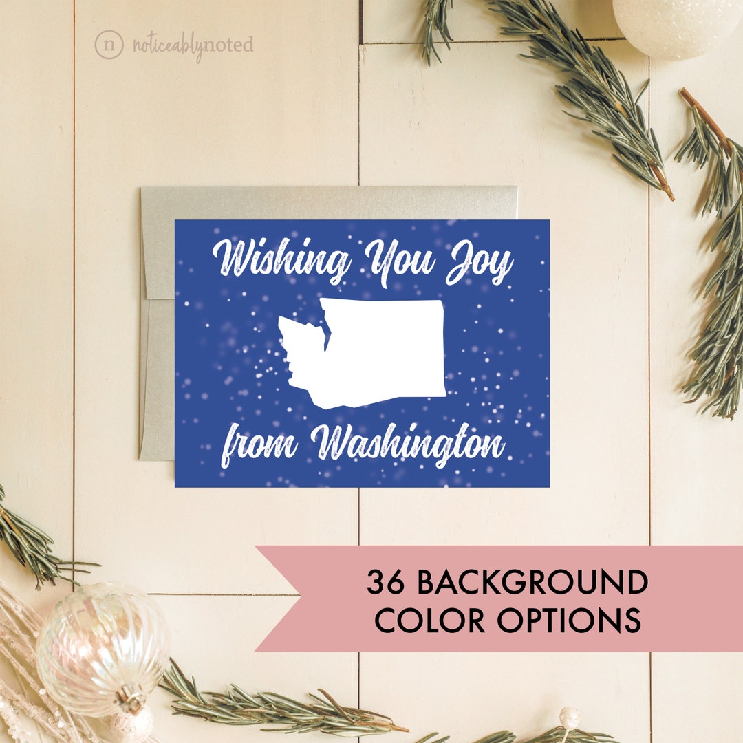 Washington Christmas Cards, Washington Holiday Cards, State Christmas ...
