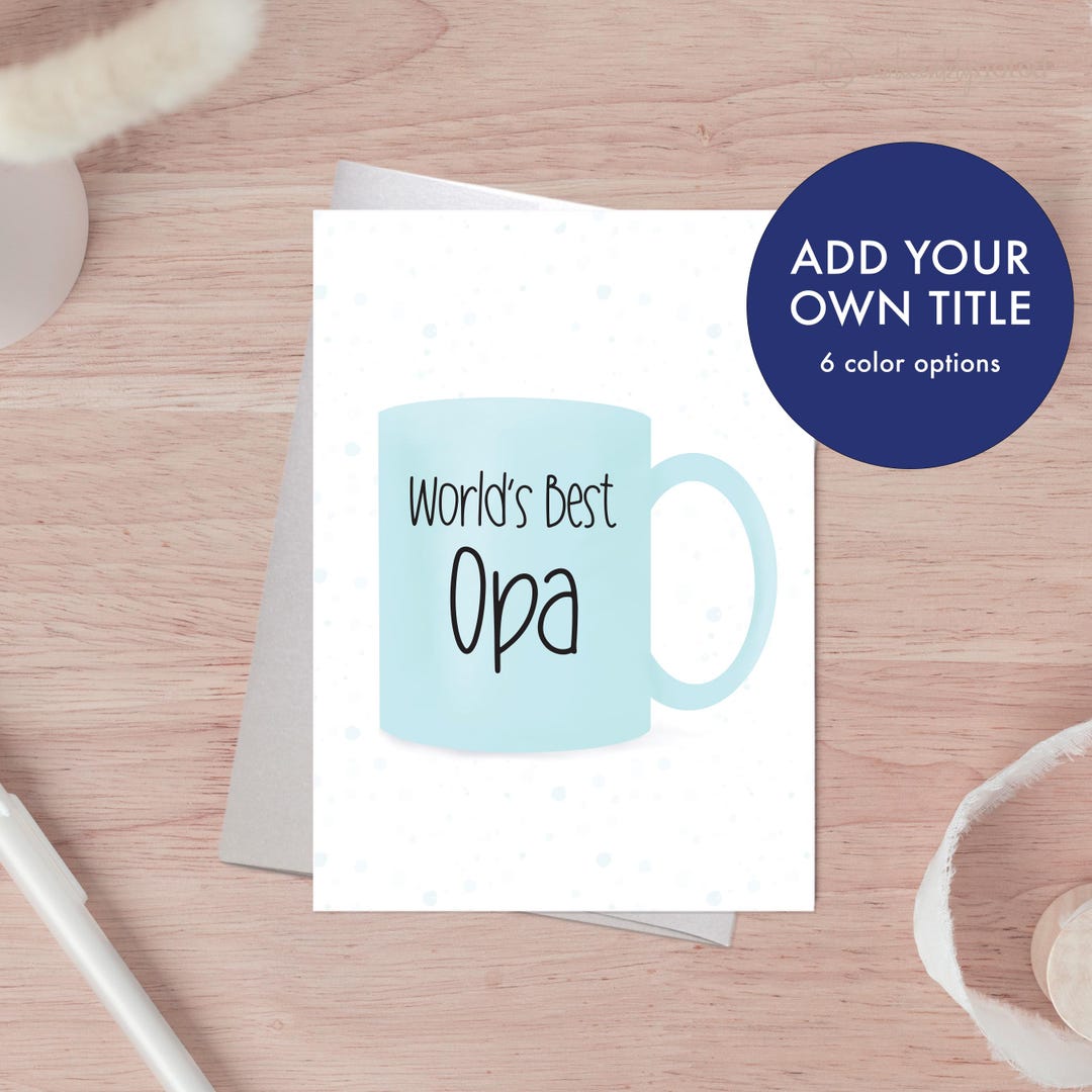 Opa Father's Day Card, Personalized Father's Day Card, Birthday Card ...