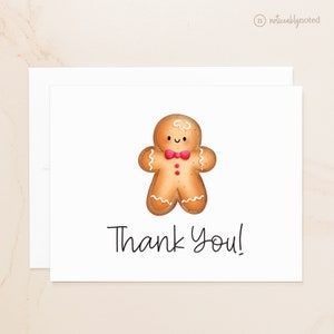 Gingerbread Cookie Thank You Card Holiday Thank You Notes - Etsy