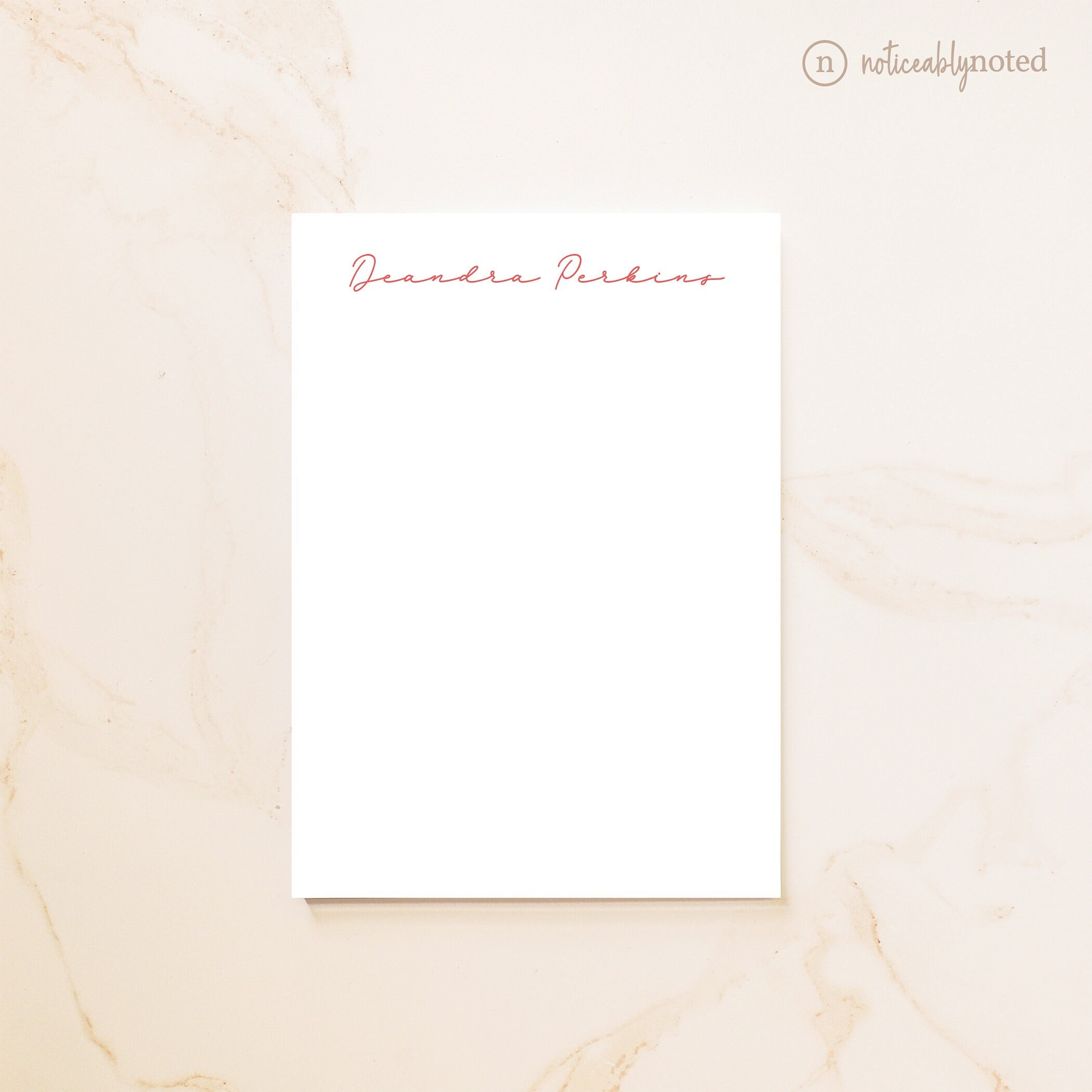 Personalized Script Notepad Custom Notepads Social - Etsy