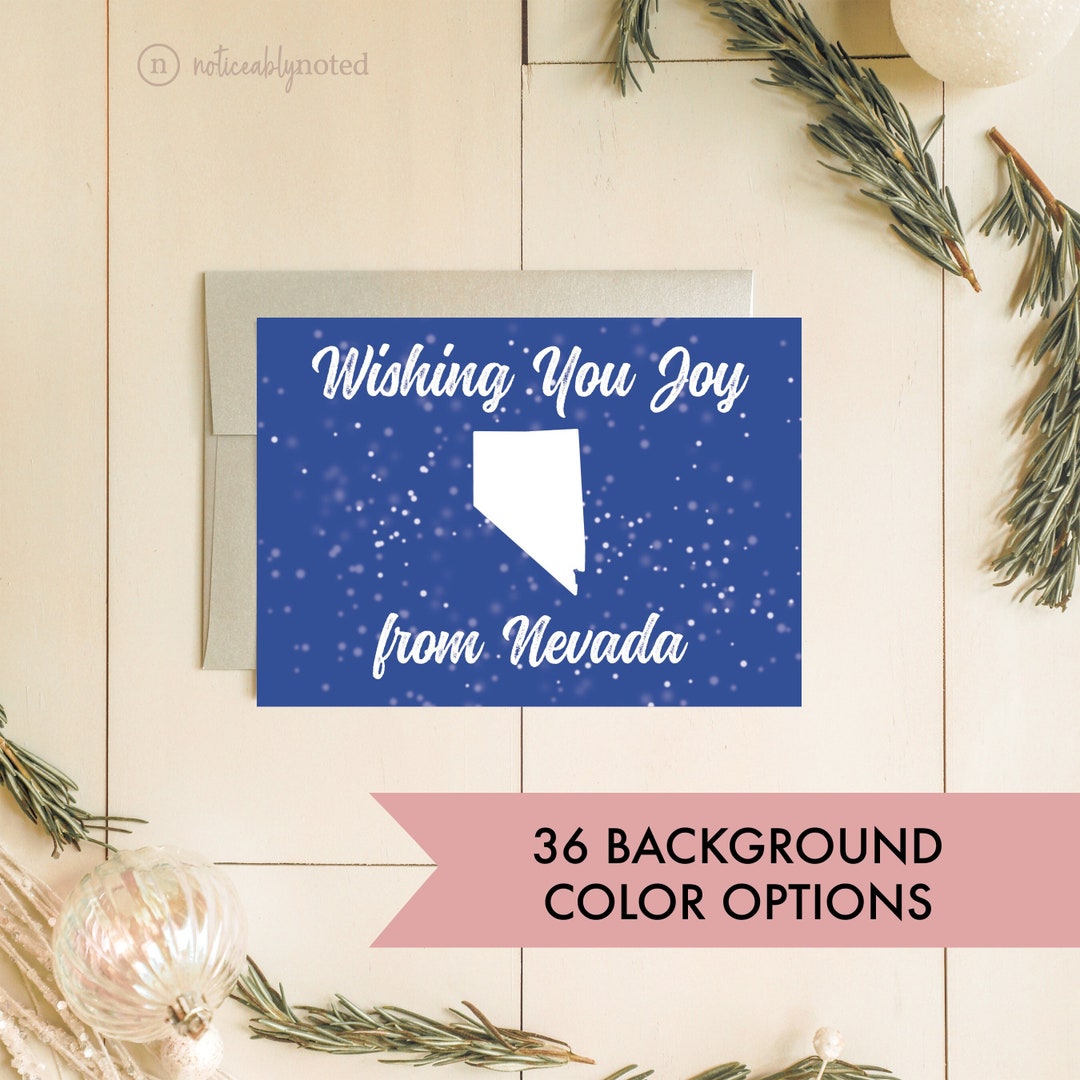 Nevada Christmas Cards, Nevada Holiday Cards, State Christmas Card Set ...