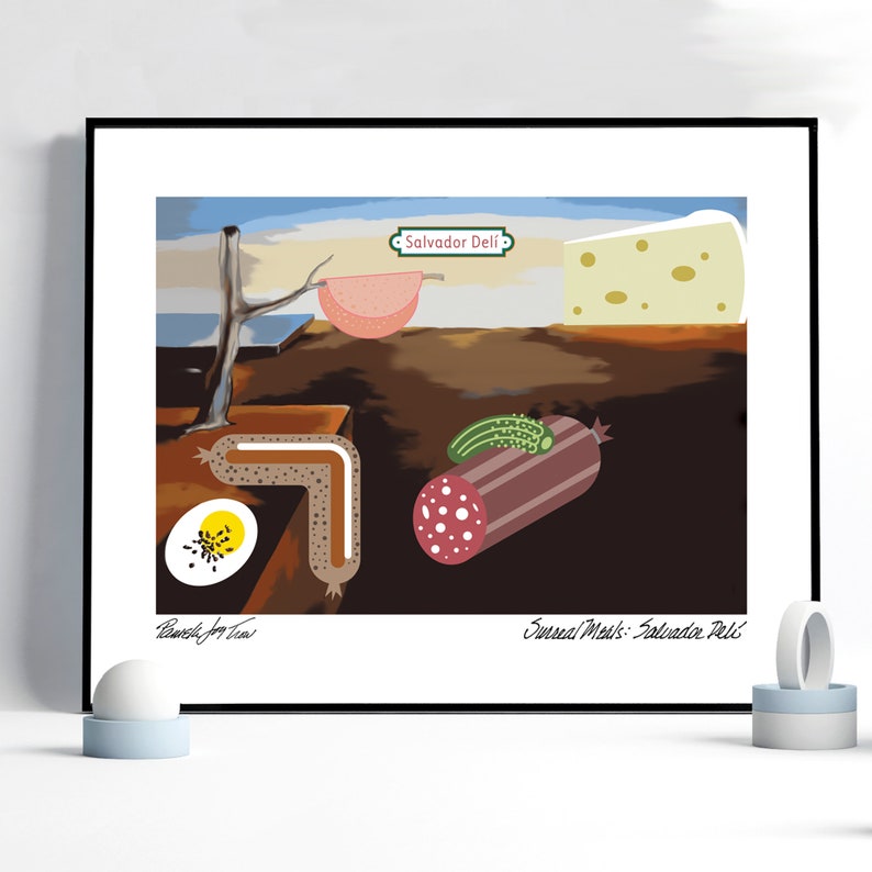 Surreal Meal-salvador Delí 8x10 Print Salvador Dali Art Parody - Etsy