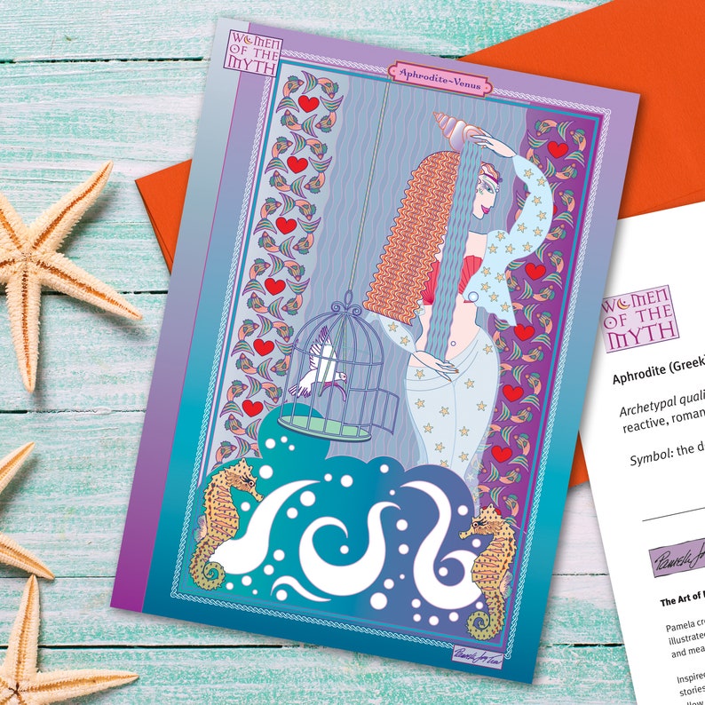 Goddess Venus Aphrodite Greeting Card 5x7 - Etsy