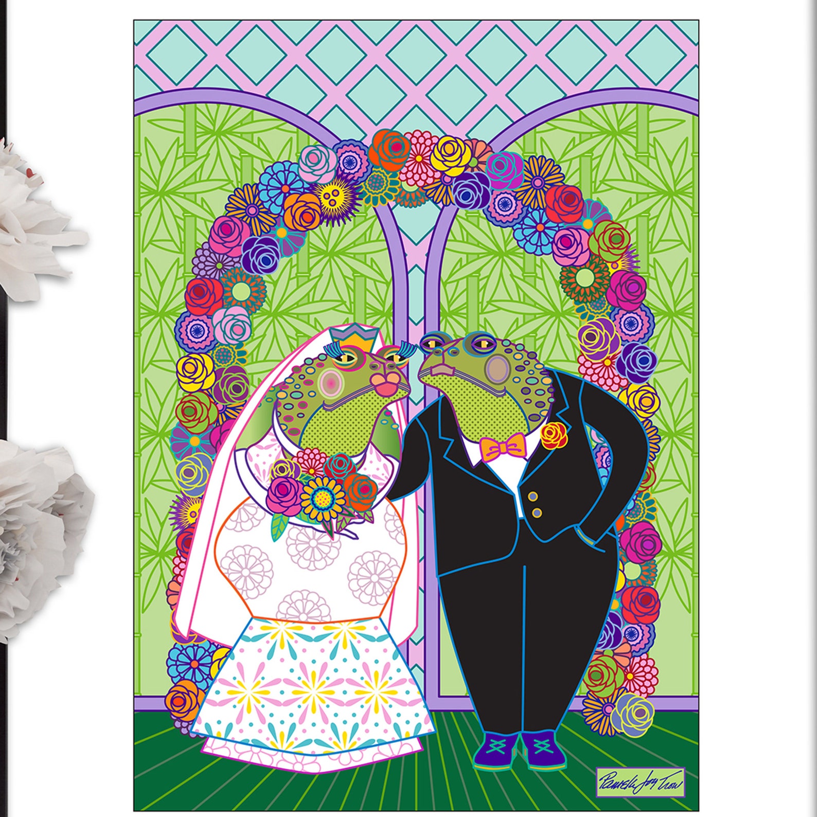 Frog Bride and Groom Wedding 8x10 Art Print - Etsy