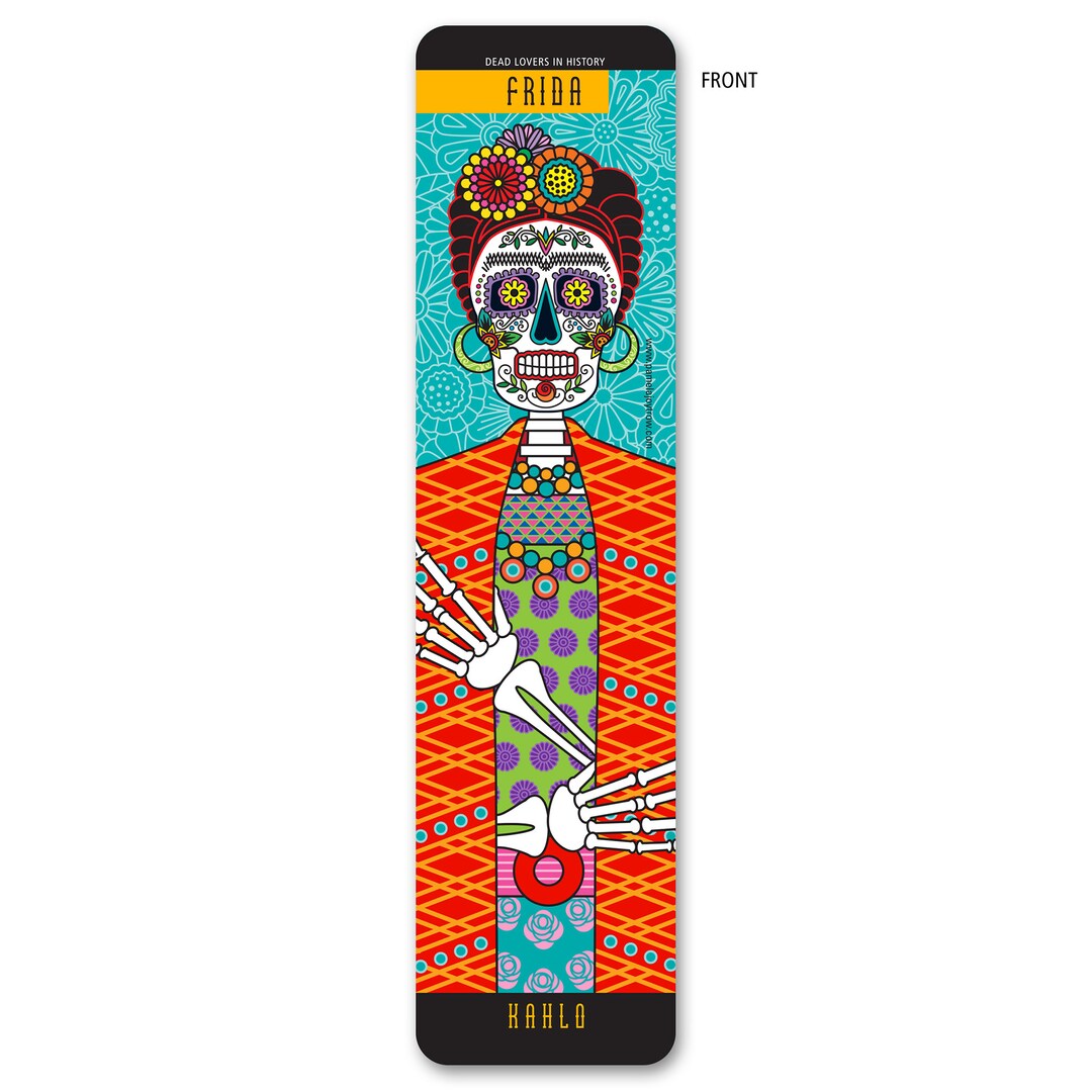 Frida Kahlo Bookmark – Day of the Dead Sugar Skull Style - Etsy