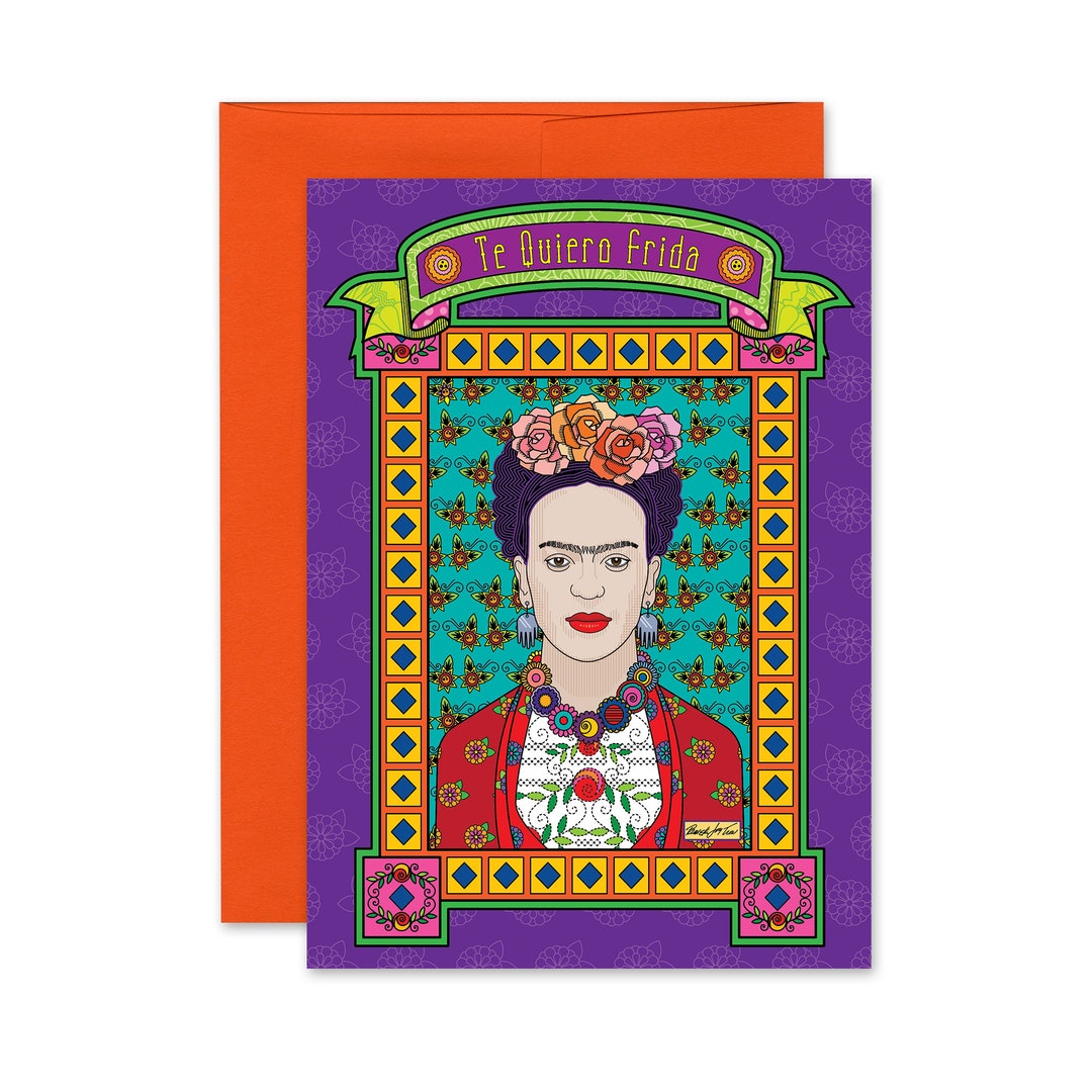 Frida Kahlo Blank Greeting Card I Love You Frida-te Quiero Frida - Etsy