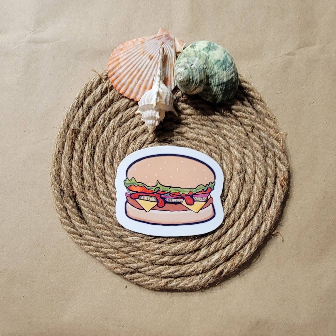 Cheeseburger Sticker, Burger Sticker, Junk Food Sticker, Fast Food ...