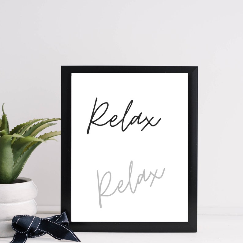 Relax Relax Digital Art Print for Home - Etsy