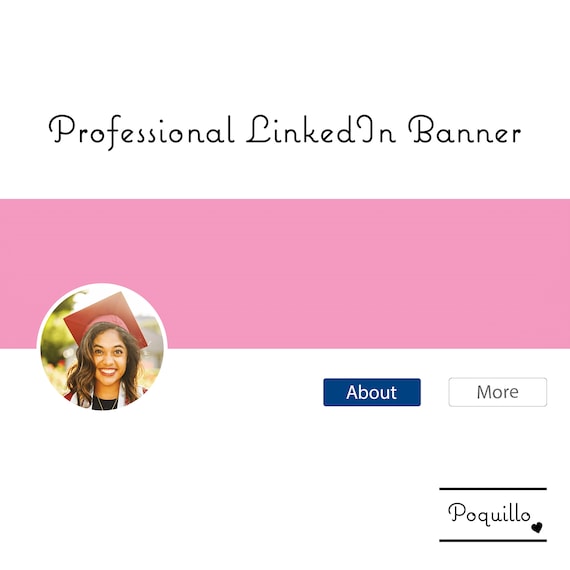 Pretty Pastel Pink Linkedin Background for Recent College - Etsy