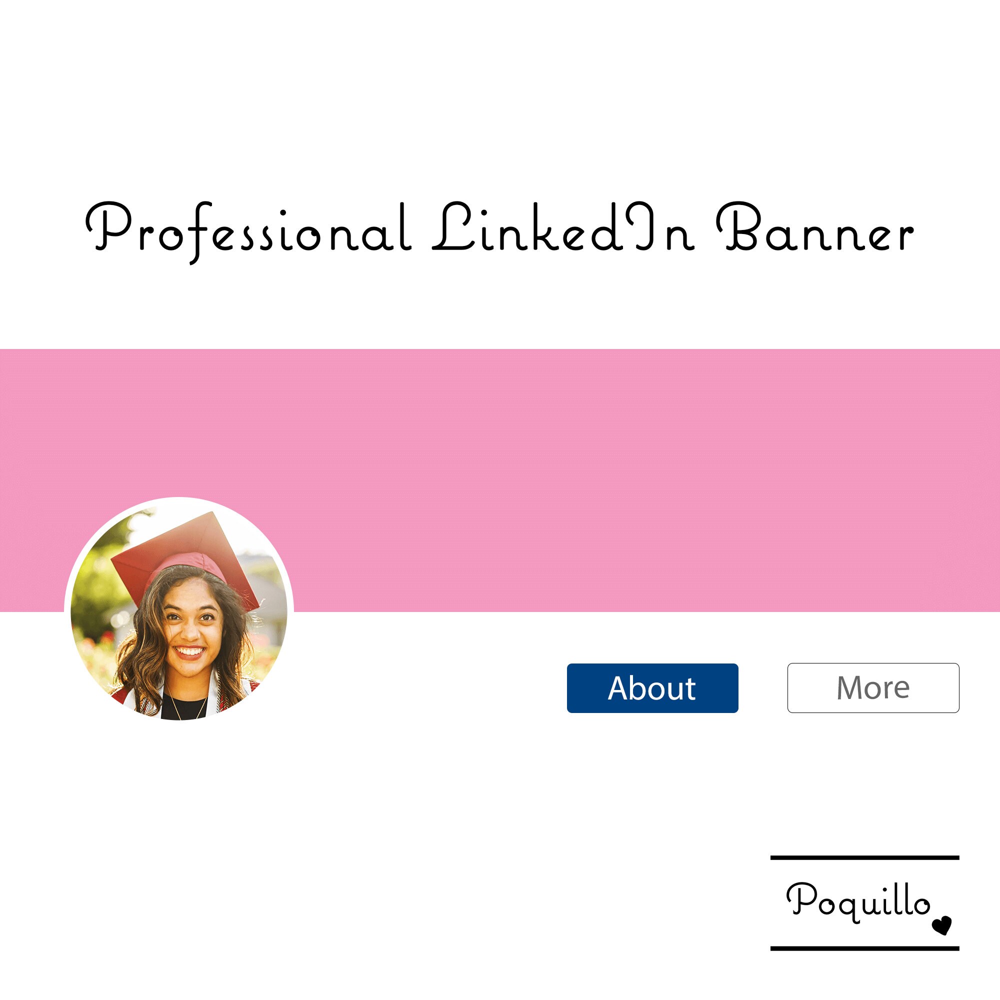 Pretty Pastel Pink Linkedin Background for Recent College - Etsy