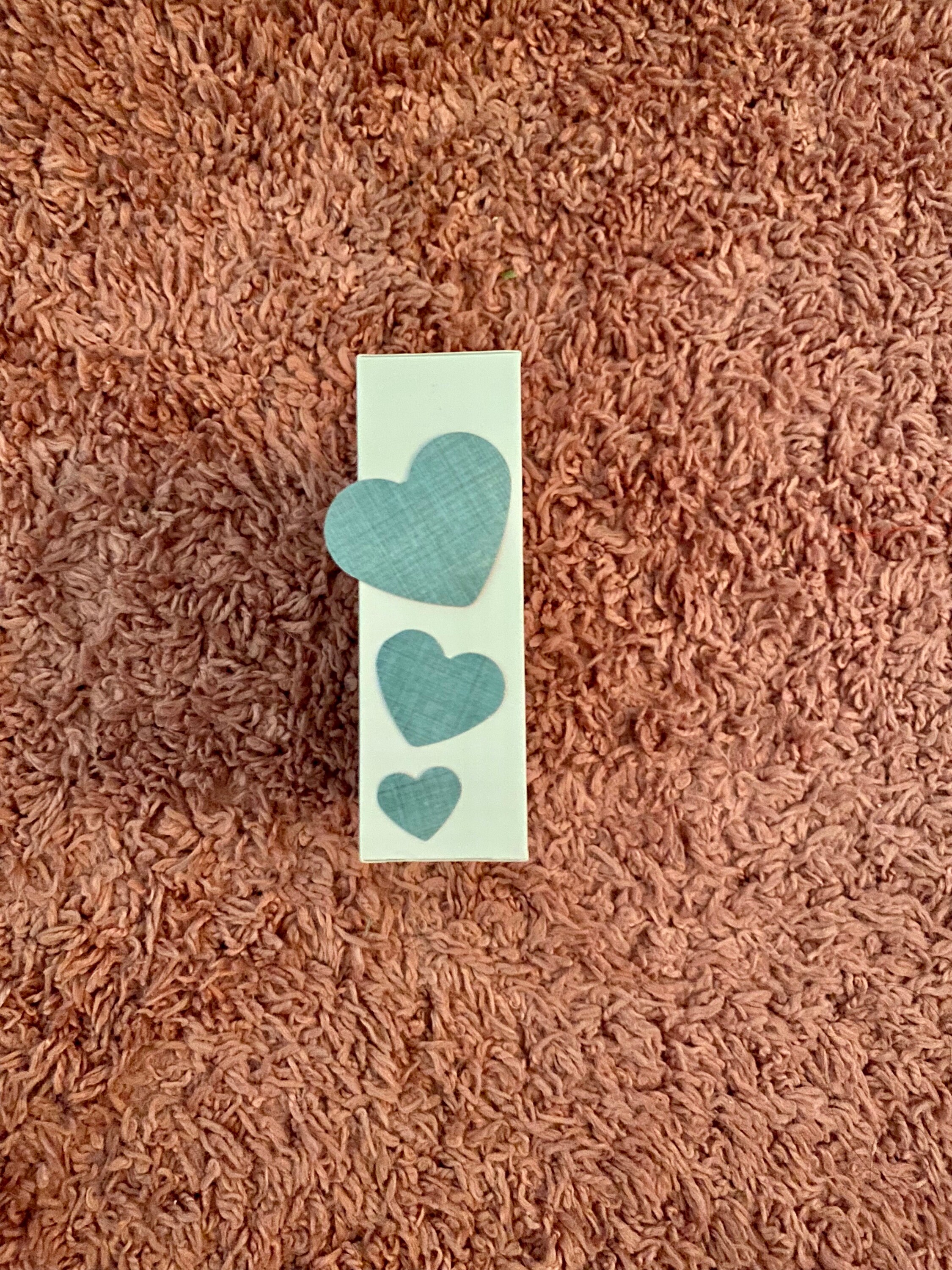 20 Cute Blue Patterned Heart Die Cutouts Paper Craft Hearts 3 Size ...
