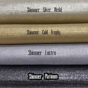 Shimmer Linen Drapery Collection. Modern Silver Metallic and Gold ...