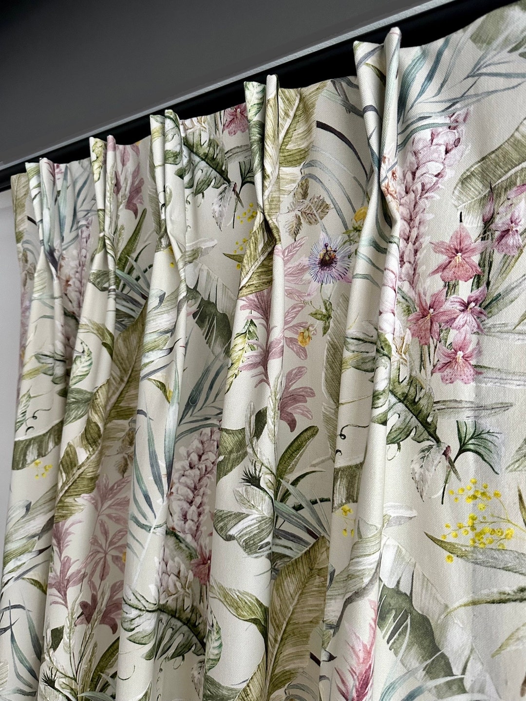 Tropical Retreat HF Designer Curated Cotton Print Drapery Panels ...