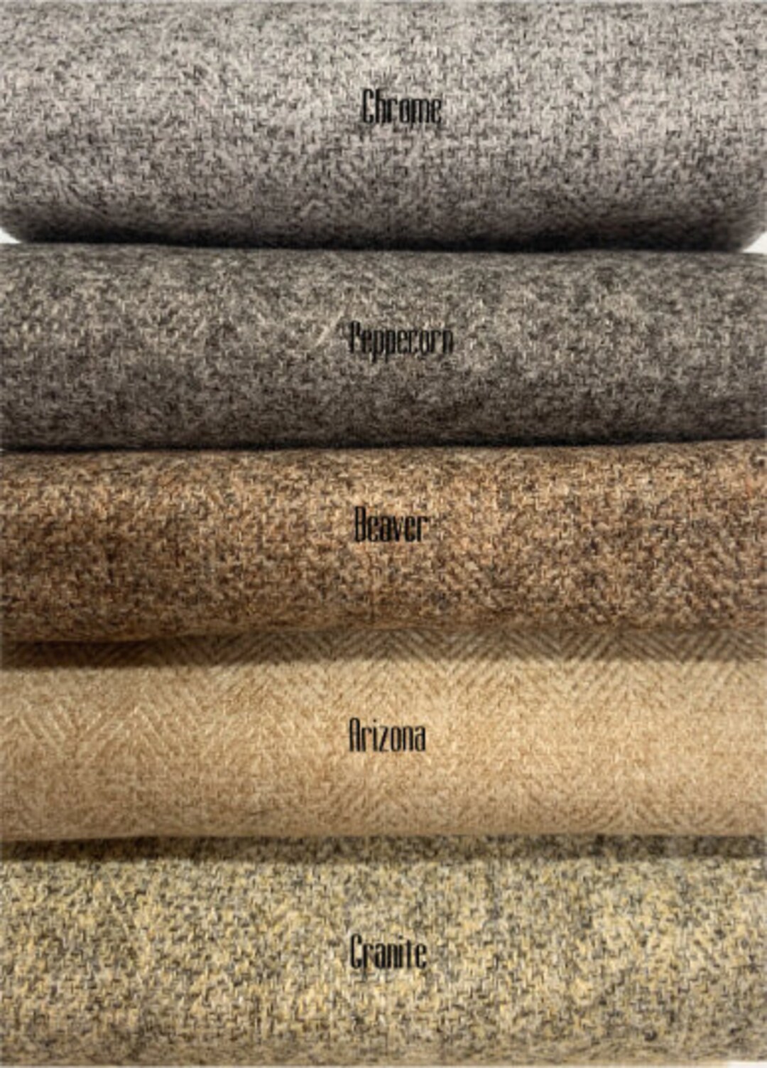 Herringbone Tweed Texture Fibreguard Stain Free Technology Fabric by ...