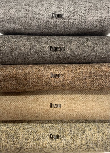 Herringbone Tweed Texture Fibreguard Stain Free Technology Fabric by ...