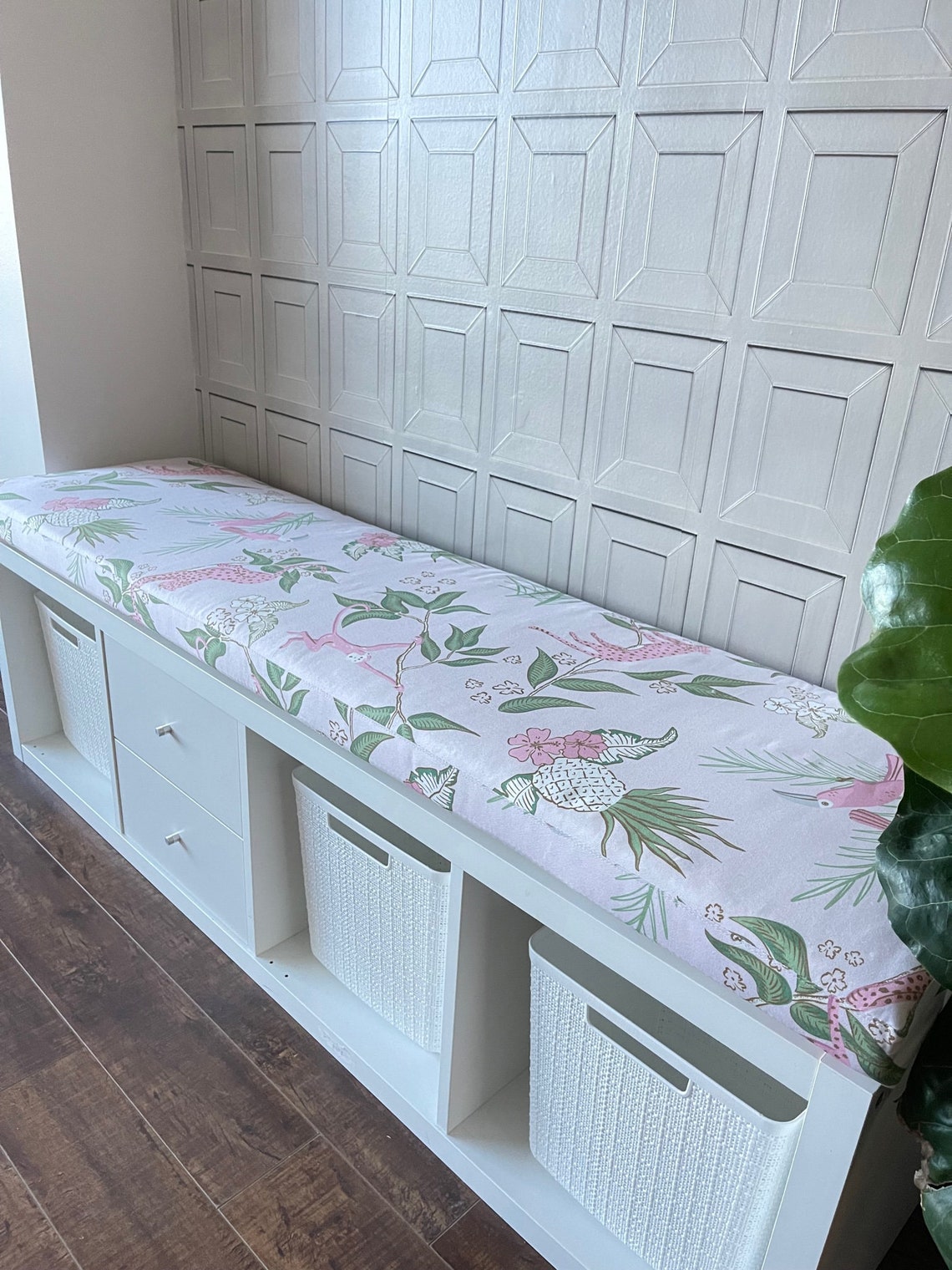 IKEA Kallax Seat Organic Cotton Bench Cushion. Custom Bench - Etsy