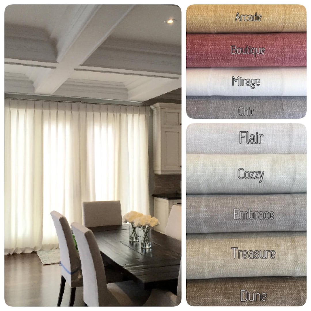 Textured Linen Cotton Curtains: Campo Collection, Handmade Pinch Pleat ...