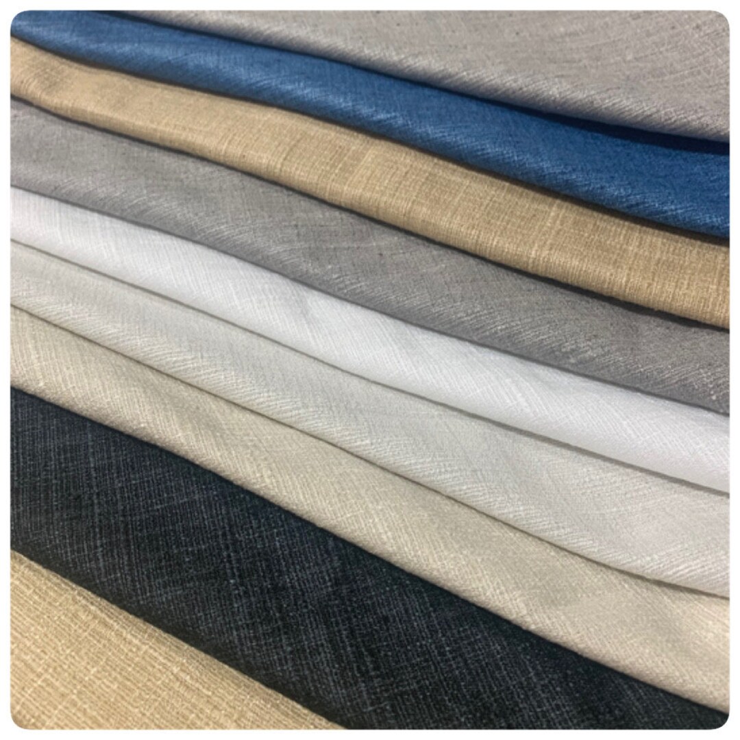 Pembrook Faux Tussah Silk Drapery Fabric by the Yard. 38 Colors. - Etsy