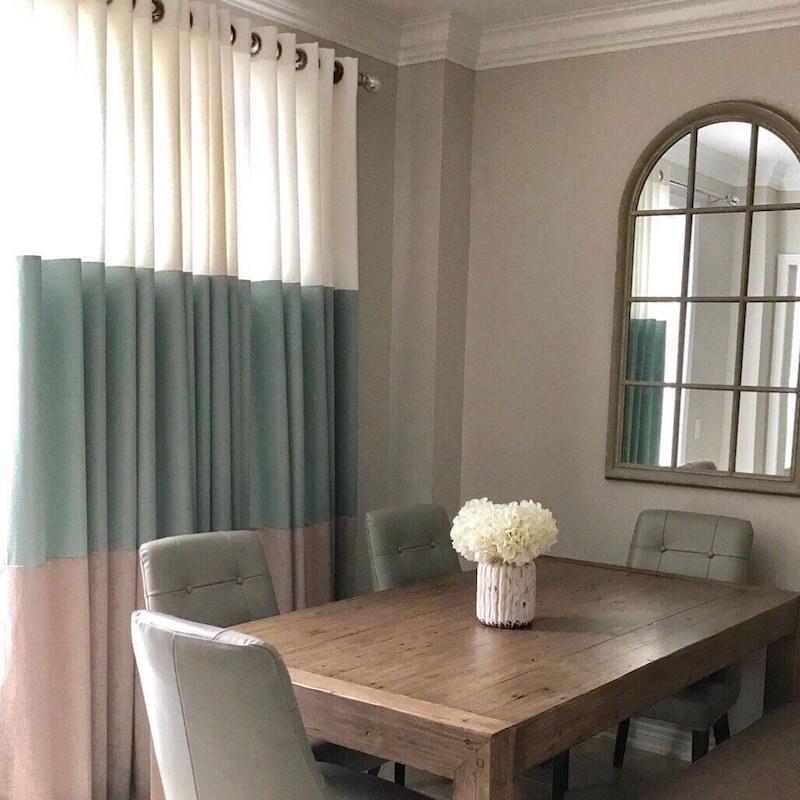 Colorblock Curtains - Etsy