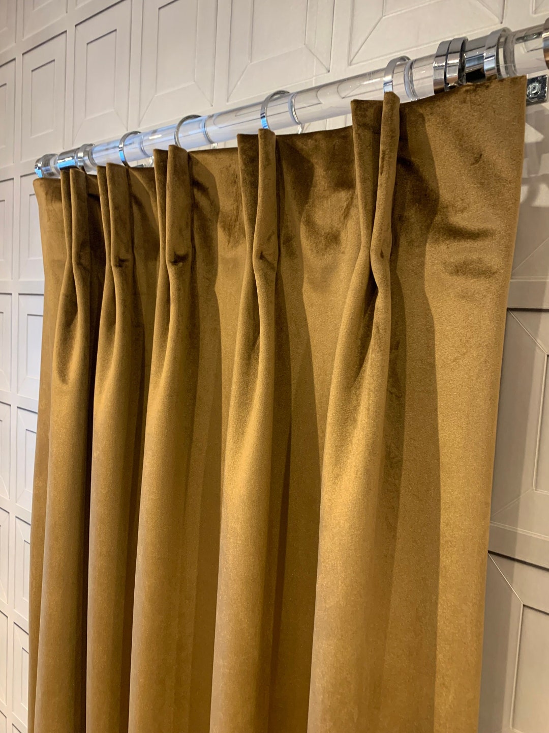 Luxury Italian Straw Custom Velvet Pinch Pleat Drapery Made in Canada ...