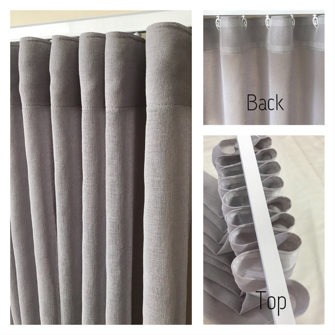 Custom Sheer Ripple Fold Drapery Panel.pulse Drapery - Etsy Sweden