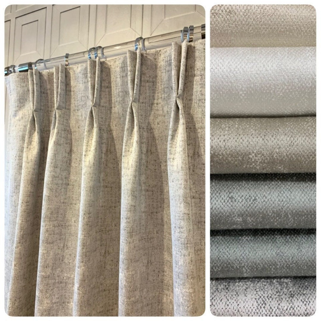 Reverie French Pleat Custom Drapery in 25 Fabric Color Options. Pinch ...