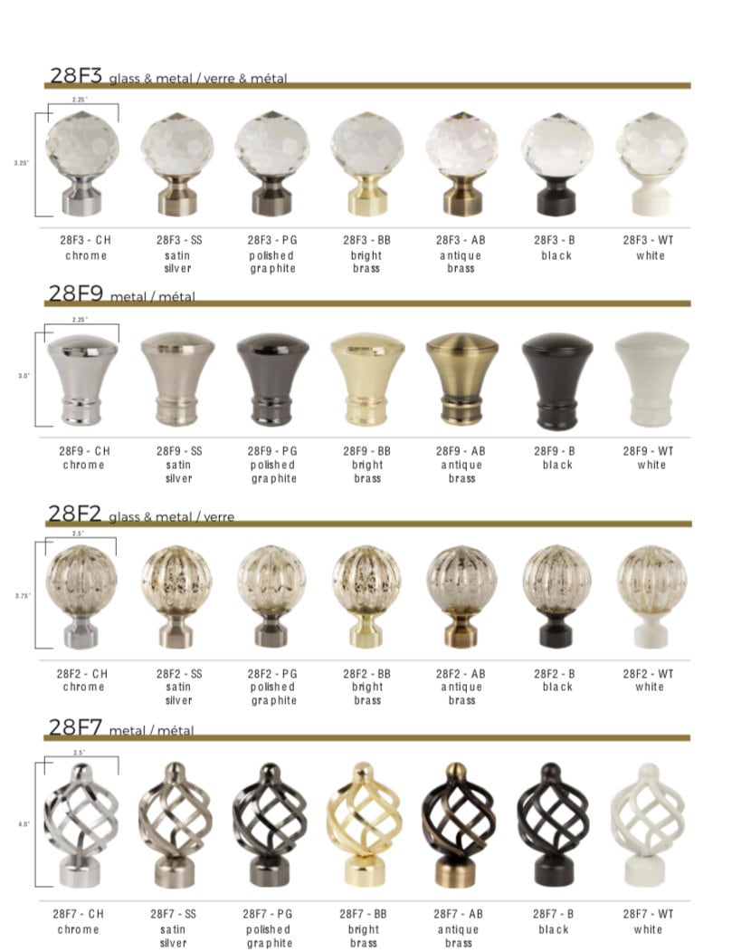 Designer Drapery Rods in 6.5ft, 8.5ft, 13ft, 16ft . Drapery Poles ...