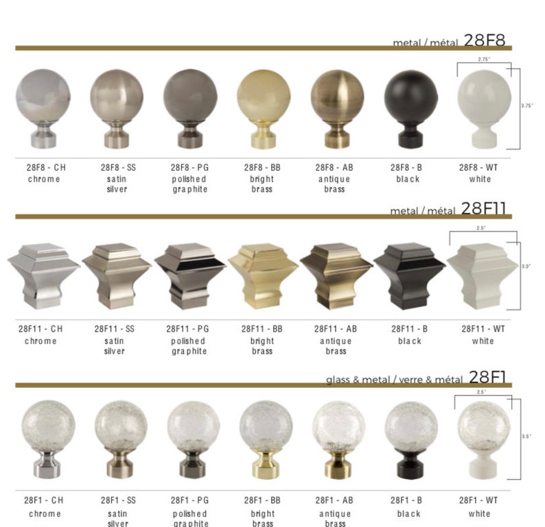 Designer Drapery Rods in 6.5ft, 8.5ft, 13ft, 16ft . Drapery Poles ...