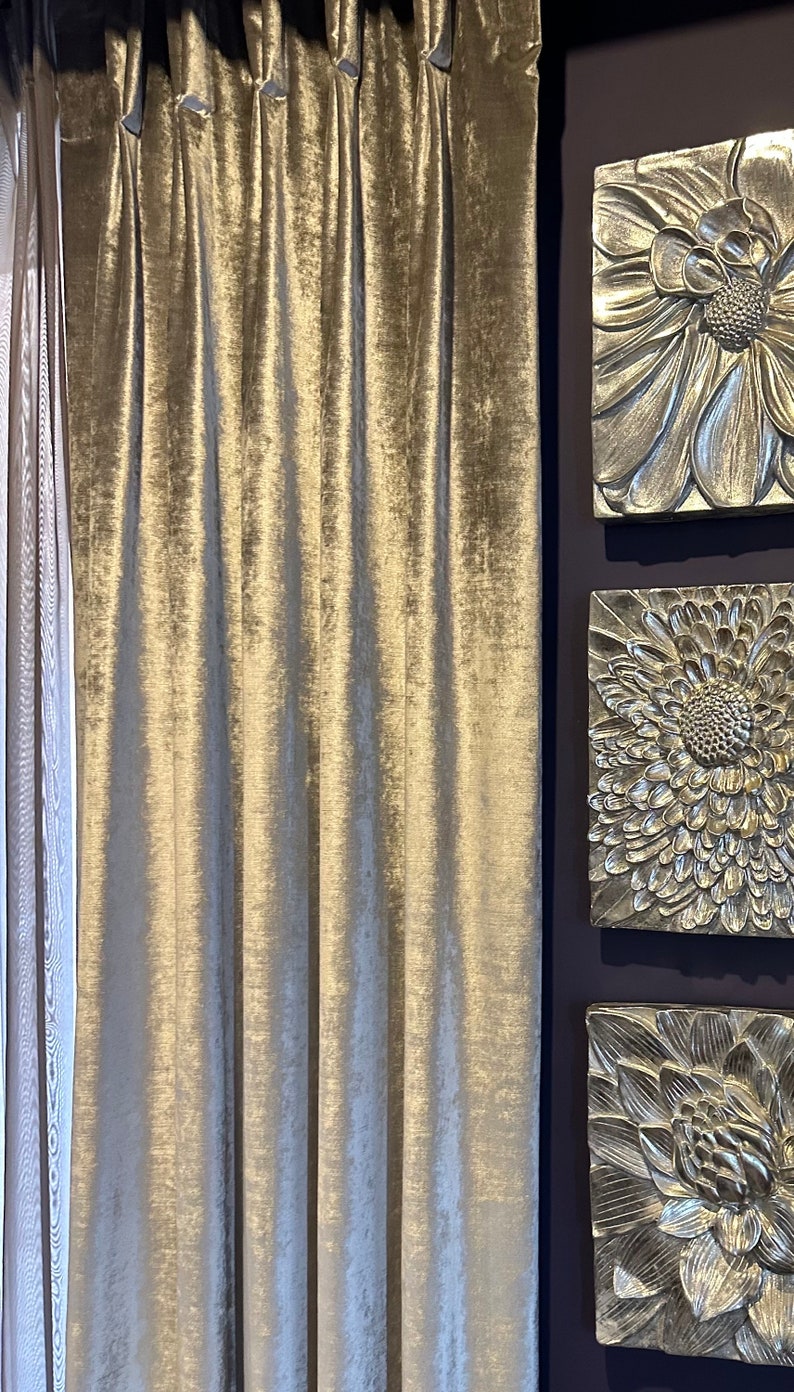 Handmade Velvet Drapery Panel: Vintage Style, Rich Colors - Etsy