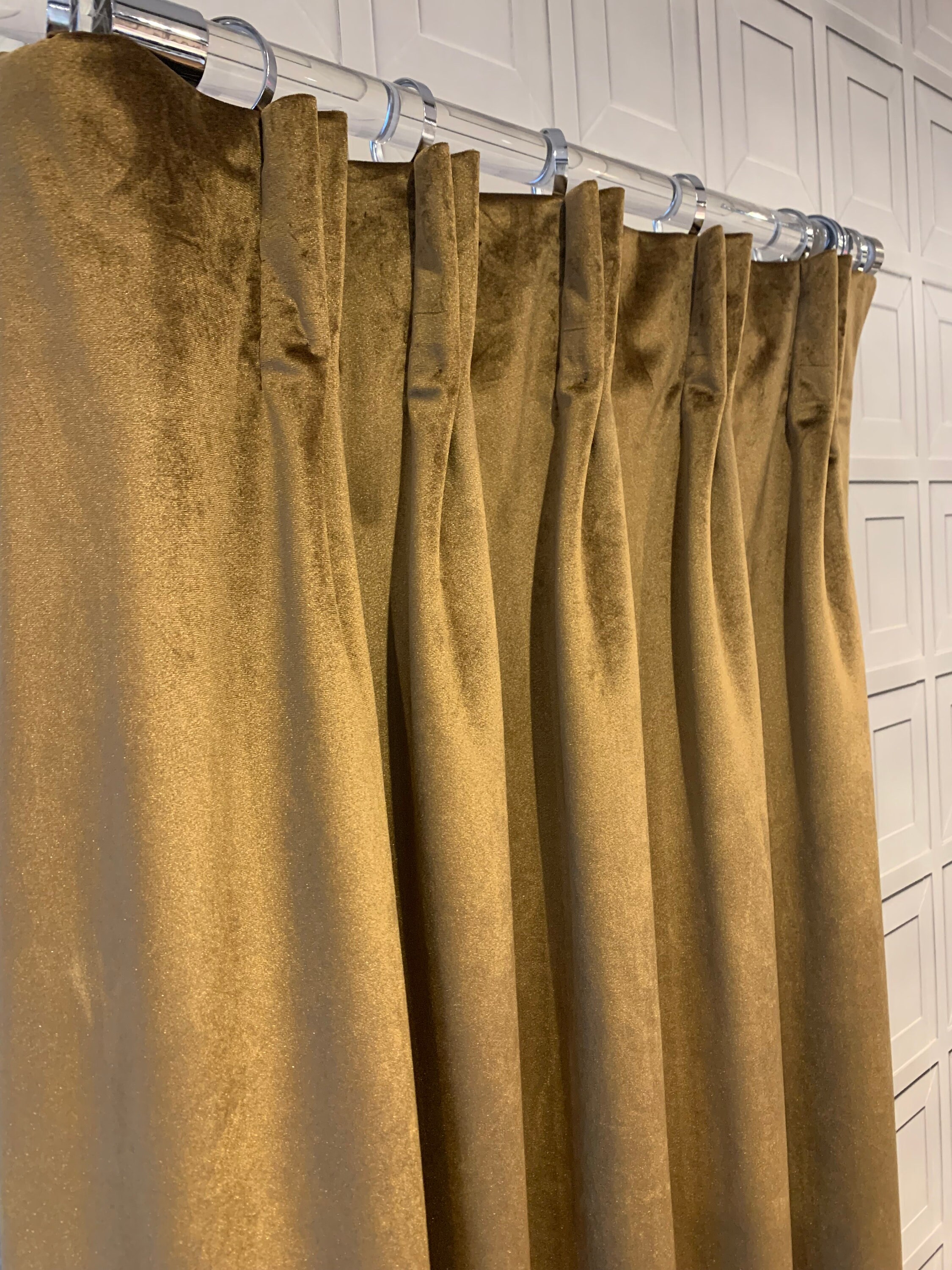 Luxury Italian Straw Custom Velvet Pinch Pleat Drapery Made in Canada ...