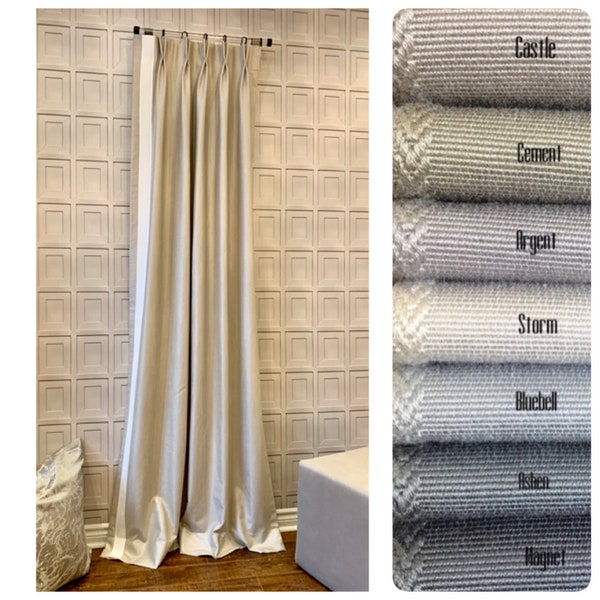 Linen Drapes With Trim - Etsy