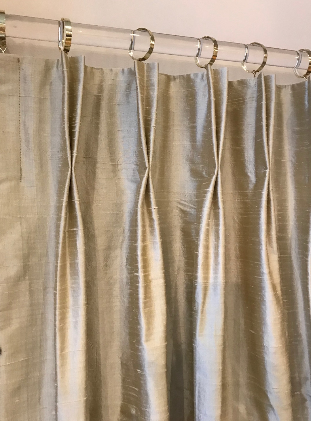 Shalimar Silk Drapery Panel: Custom Pinch Pleat Curtains, Made in ...