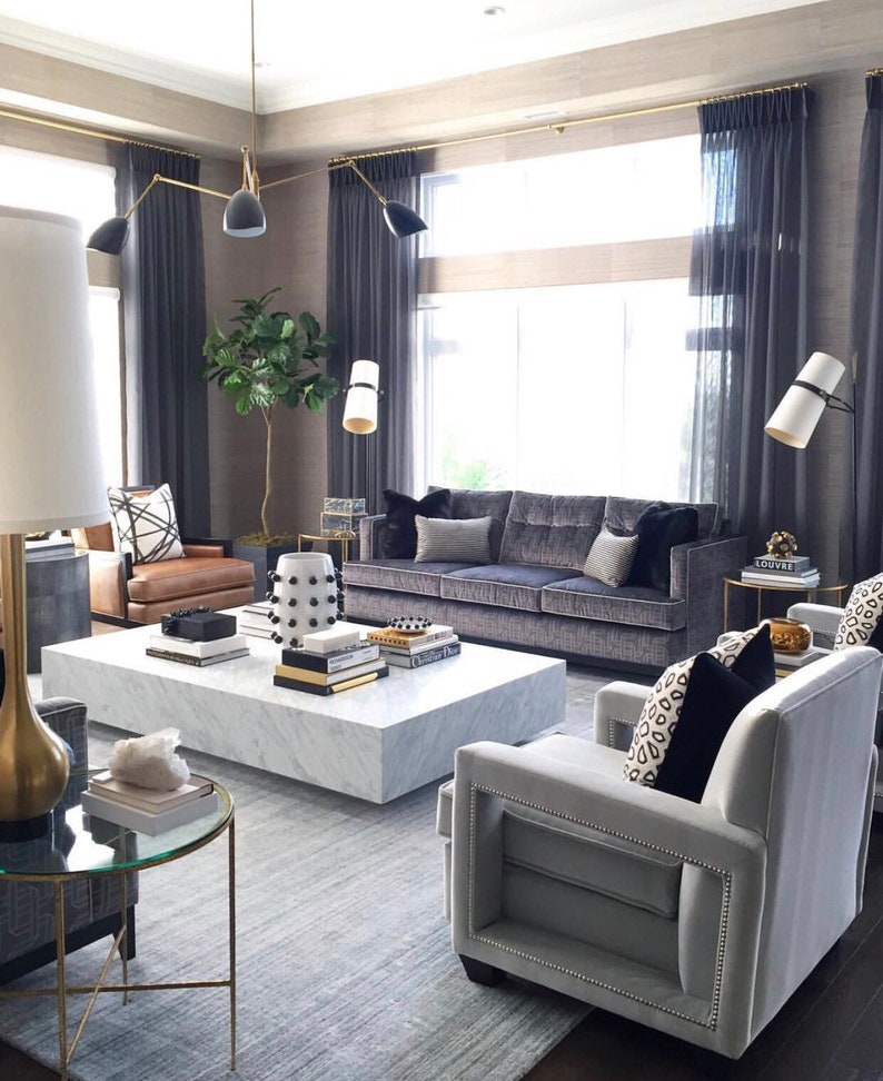 Noir Designer Sheer Drapery Collection. Black Custom Sheer - Etsy