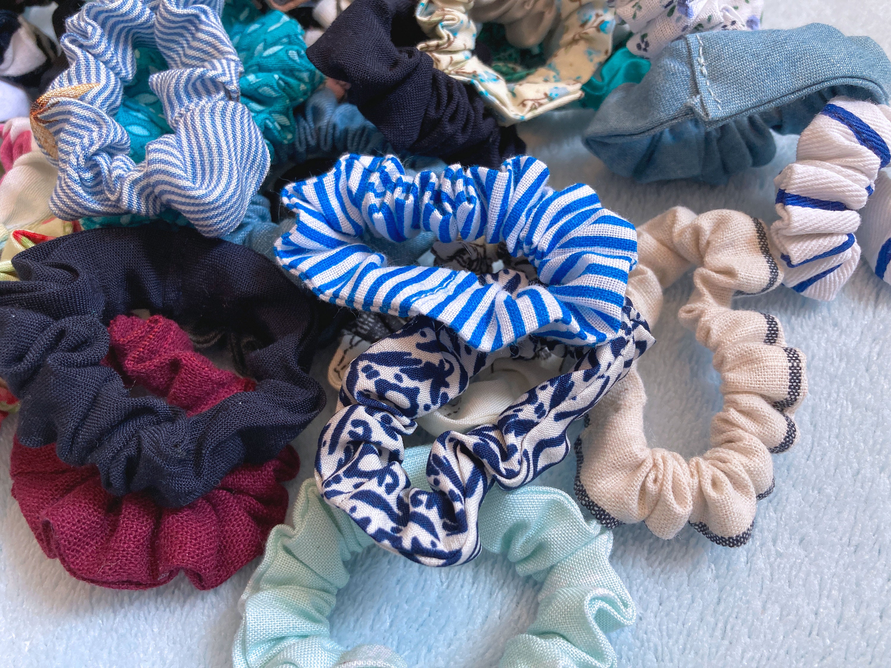 Skinny Scrunchy Pack, Mini Hair Scrunchies, Thin Bobble Mystery Bundle ...