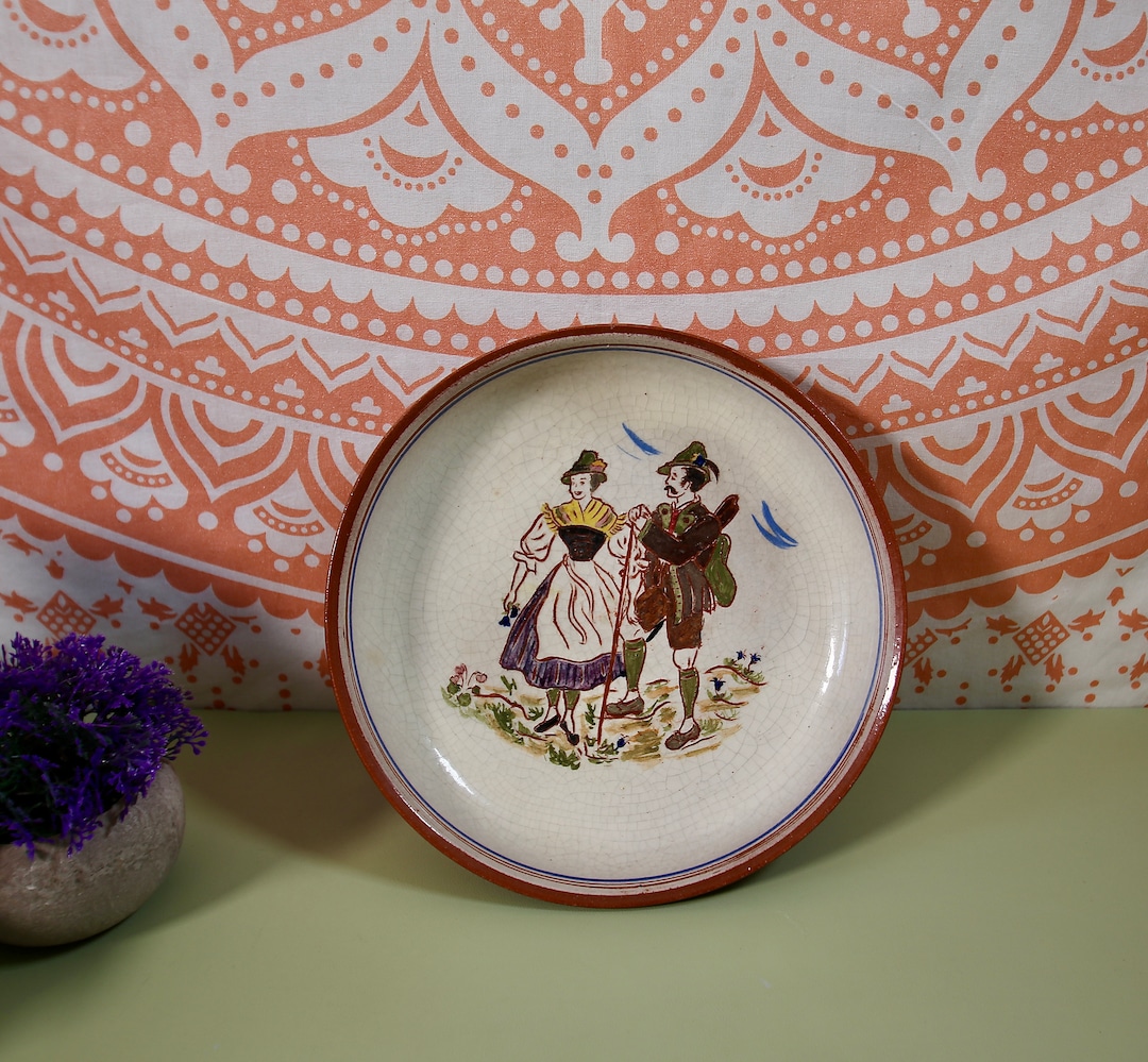 Vintage Plate Dutch Couple Pictured Wall Plate - Etsy