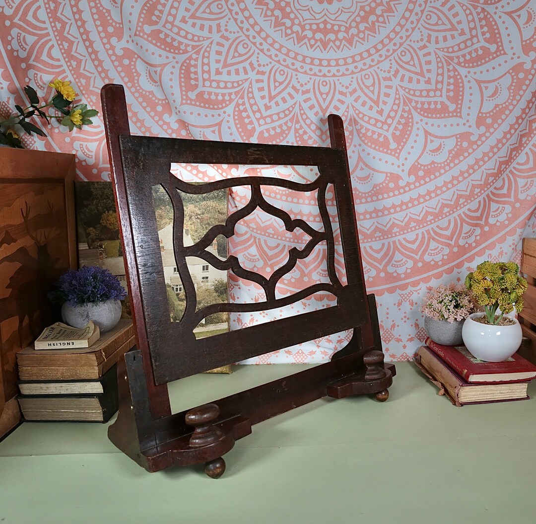 Vintage Book Stand Wooden Book Holder - Etsy