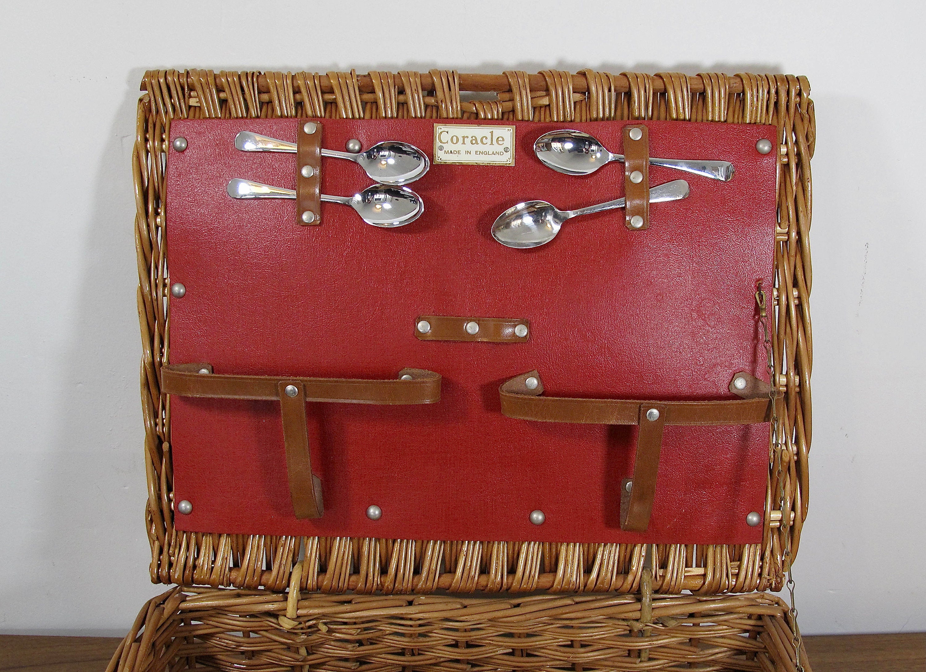 Vintage Rustic Wicker Coracle Picnic Basket Retro Boho Old - Etsy