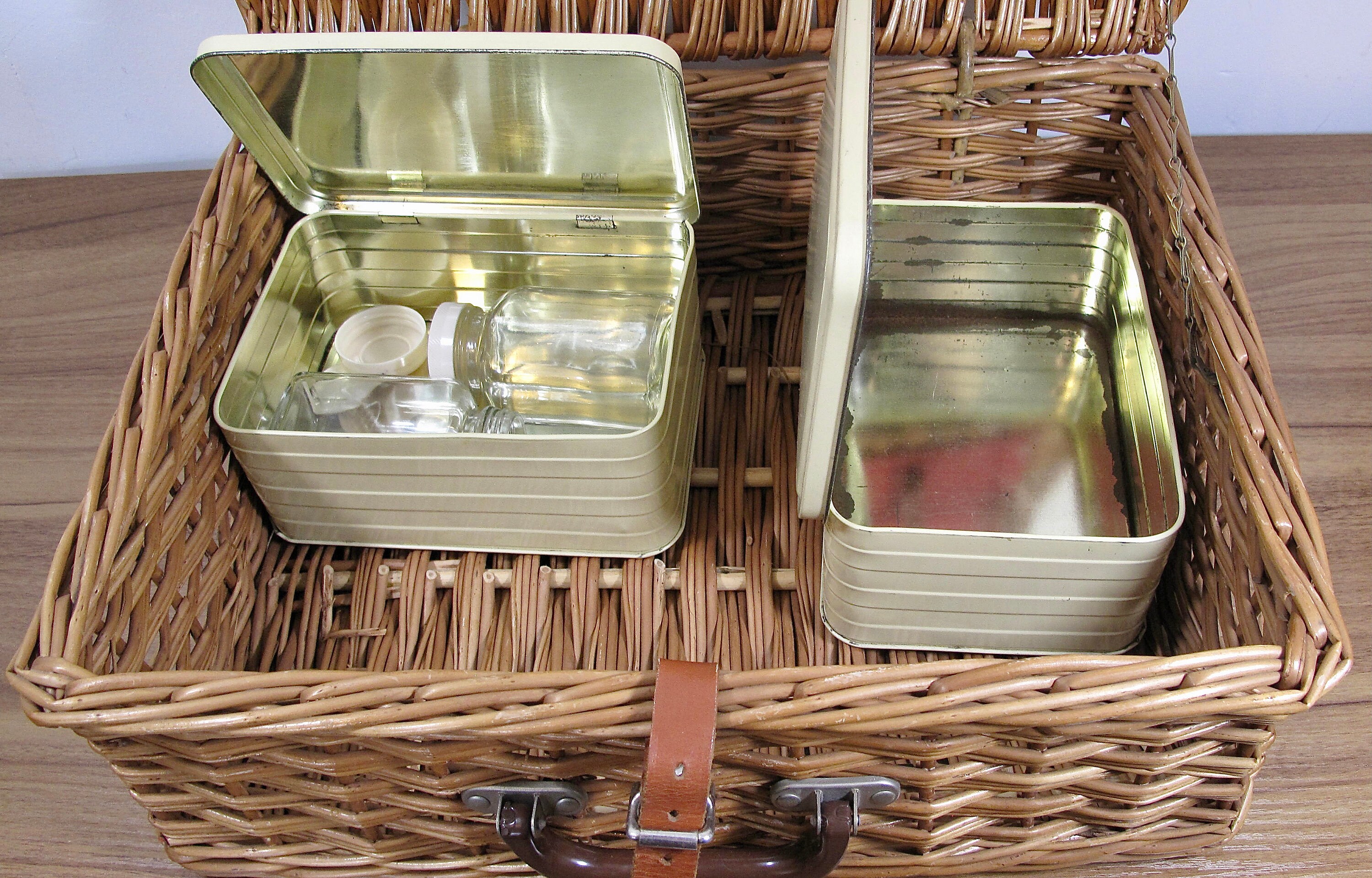 Vintage Rustic Wicker Coracle Picnic Basket Retro Boho Old - Etsy