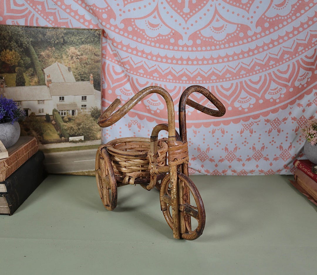 Vintage Bamboo Bicycle Planter Bamboo Bike Plant Holder - Etsy
