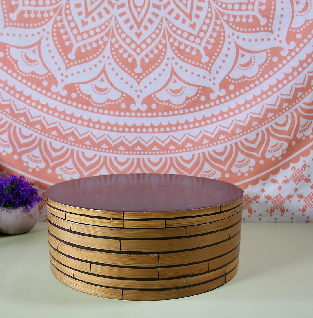 Vintage Storage Box Rustic Round Storage Box - Etsy