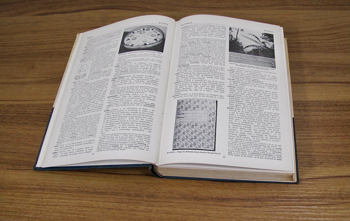 Vintage the Book of Words Book Old Reference Books Old Words - Etsy