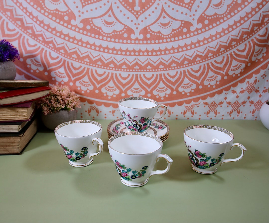 Vintage Cups Duchess Bone China Tea Cups and Saucers Set of 4 - Etsy