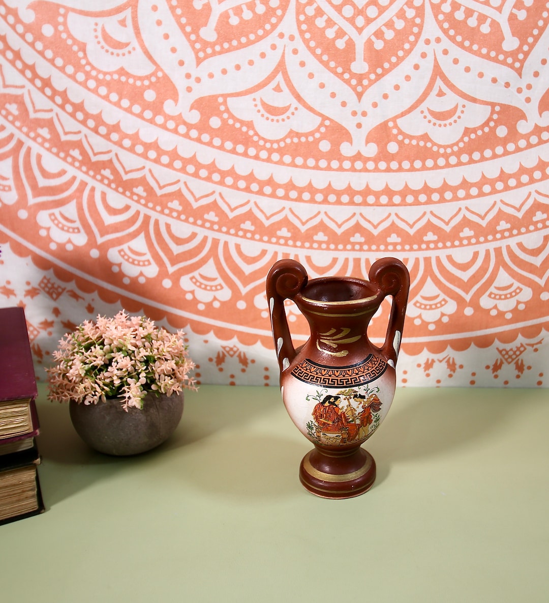 Vintage Vase Small Egyptian Style Vase - Etsy