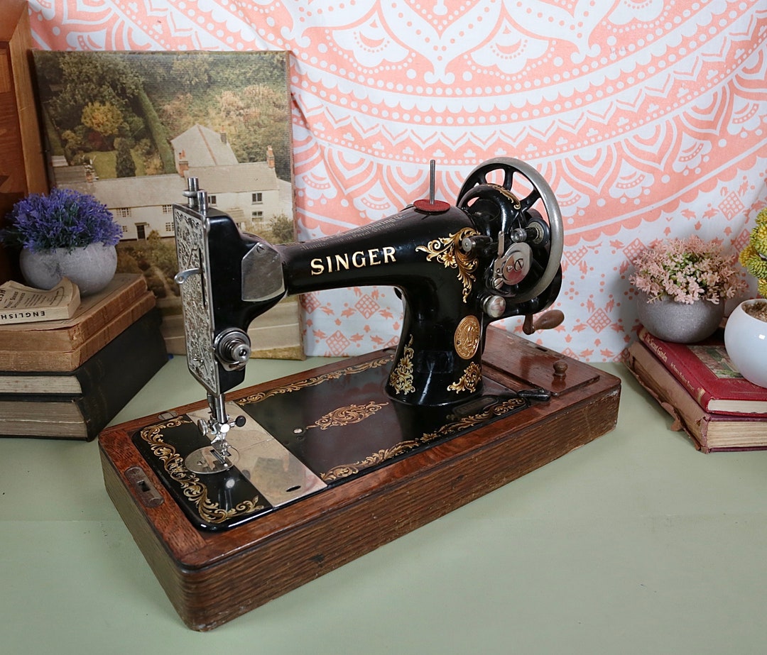 Vintage Singer Sewing Machine Manual Hand Crank - Etsy