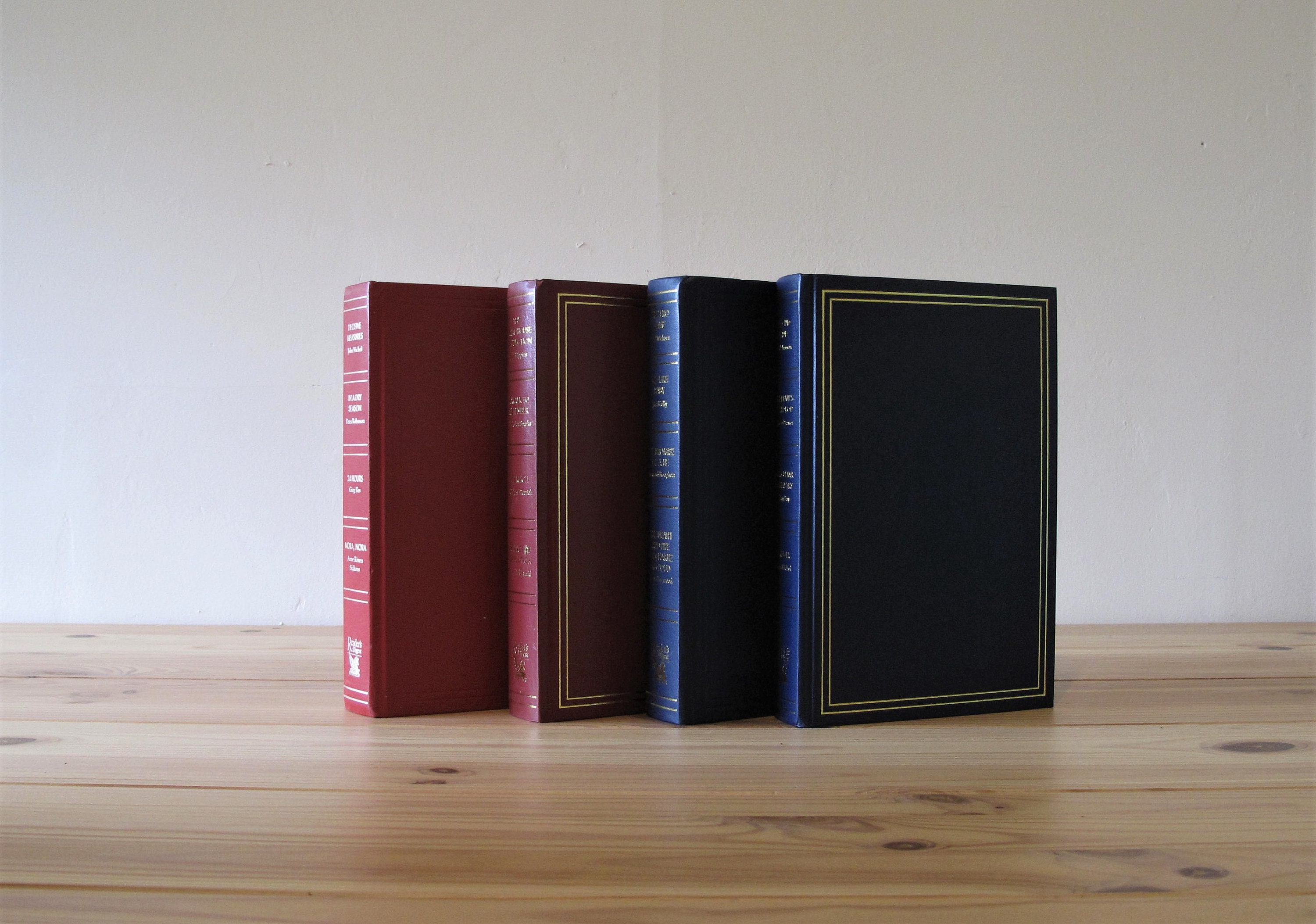 Vintage Collection of 4 Books Display Books Red And Blue Book | Etsy