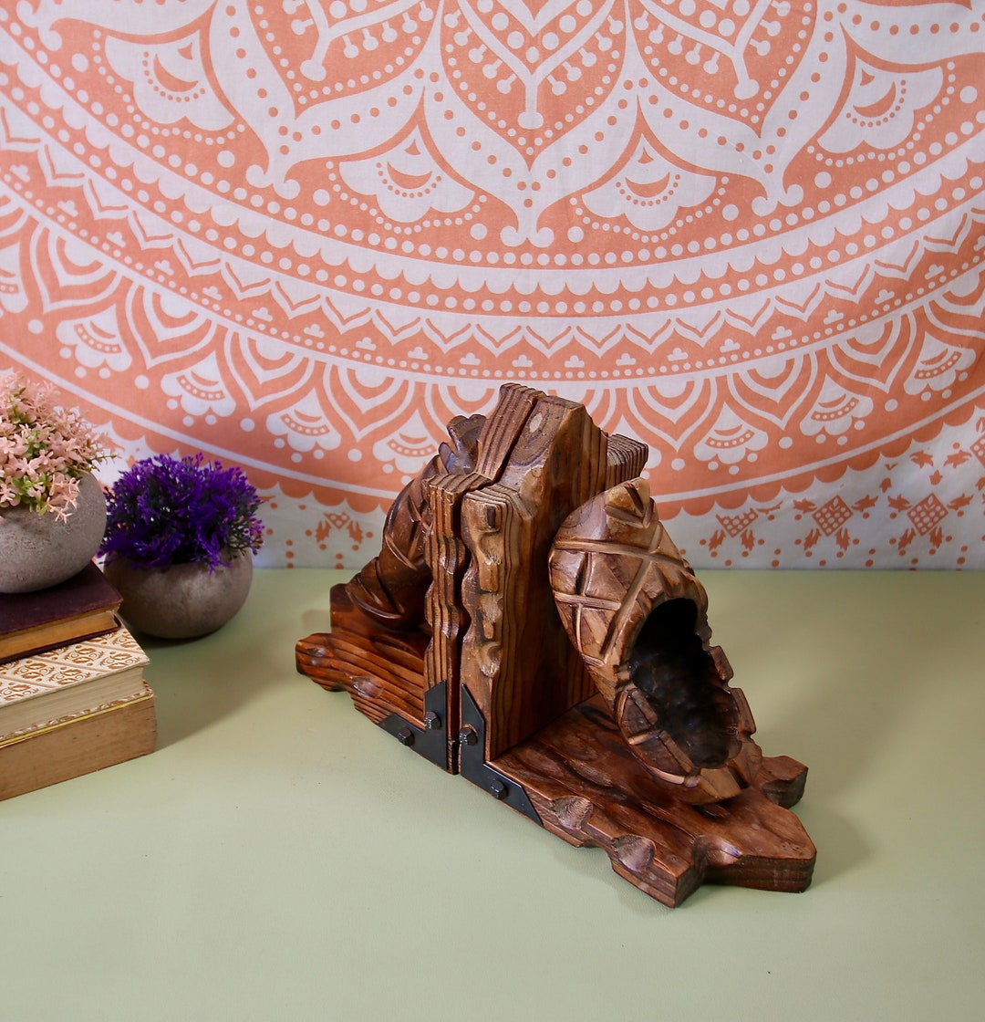 Vintage Bookends Wooden Clog Bookends - Etsy
